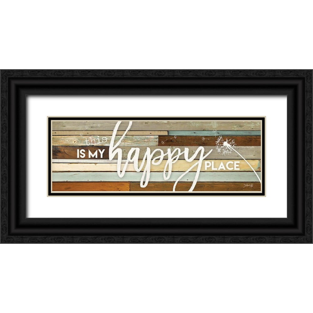Rae, Marla 24x11 Black Ornate Wood Framed with Double Matting Museum ...