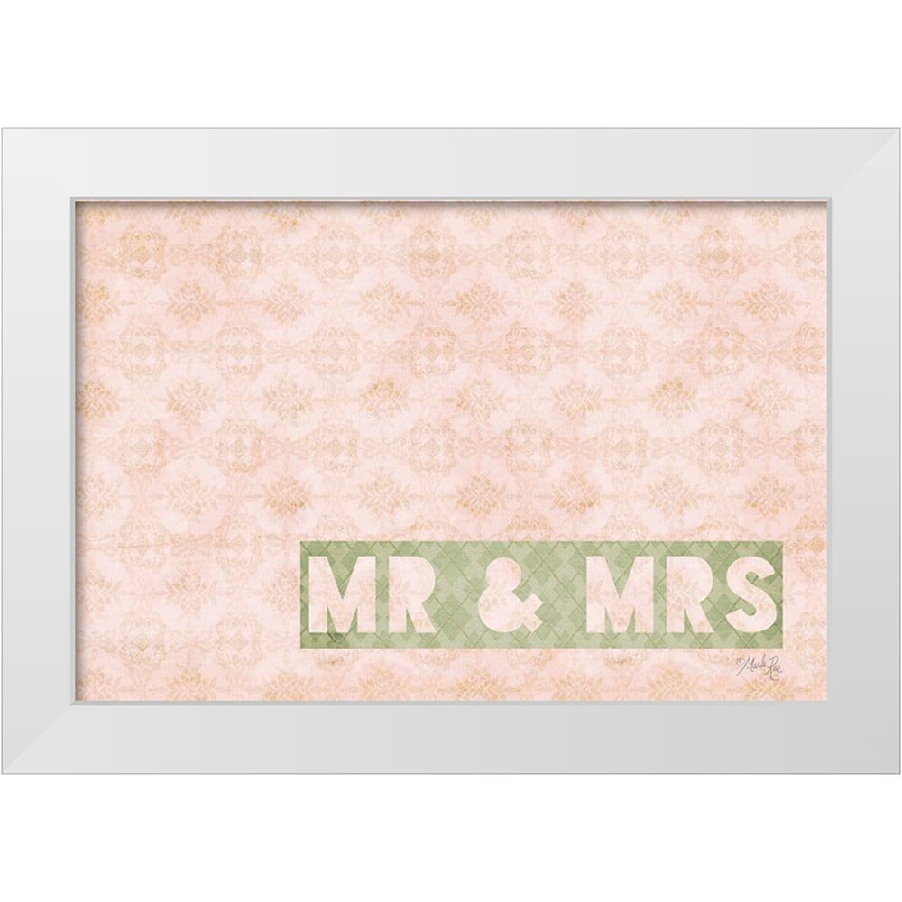 Rae, Marla 24x17 White Modern Wood Framed Museum Art Print Titled - Mr and Mrs - Walmart.com