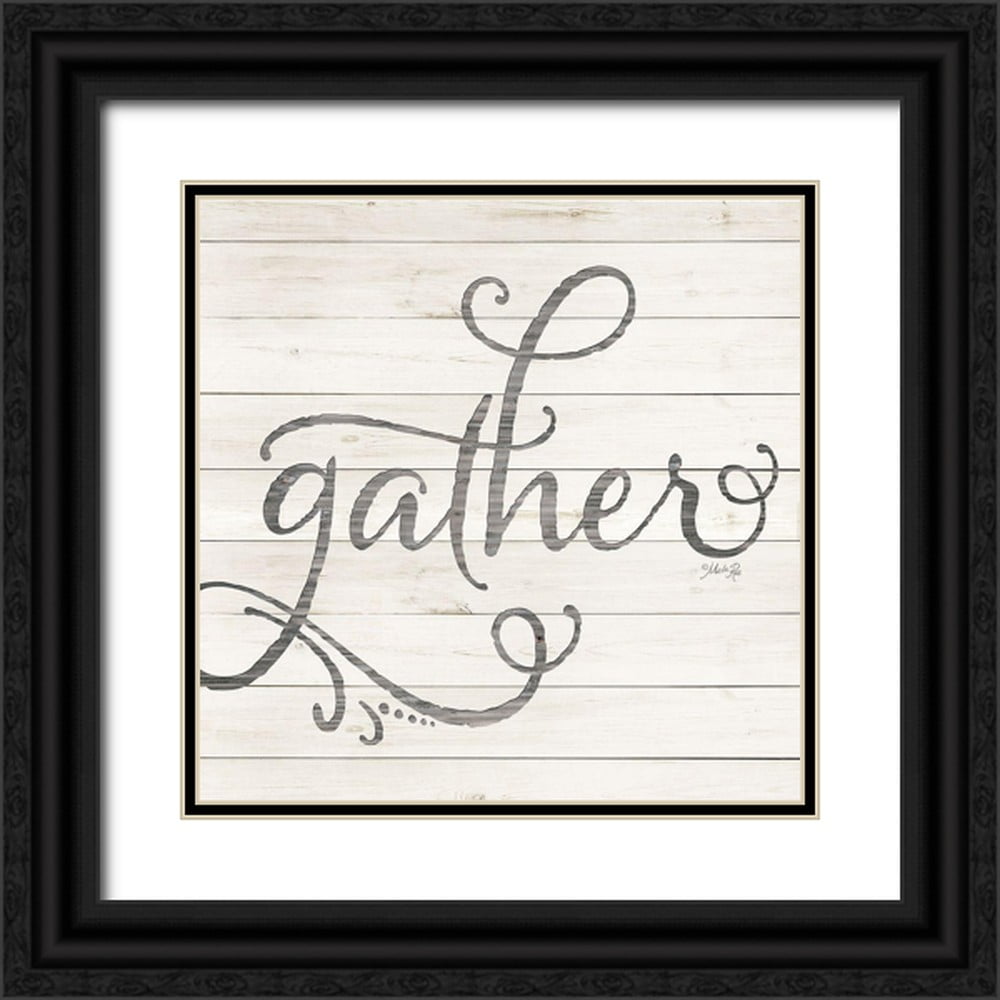 Rae, Marla 26x26 Black Ornate Wood Framed with Double Matting Museum ...