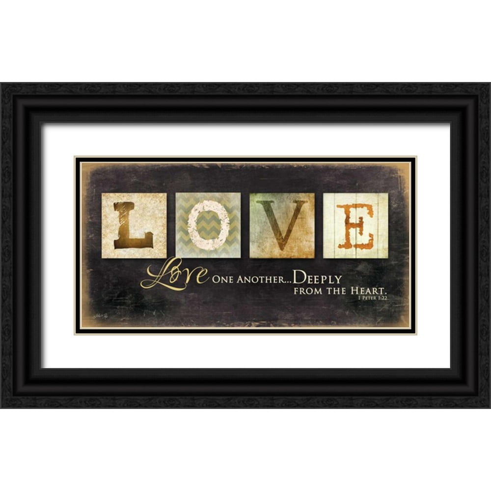 Rae, Marla 32x18 Black Ornate Wood Framed with Double Matting Museum ...