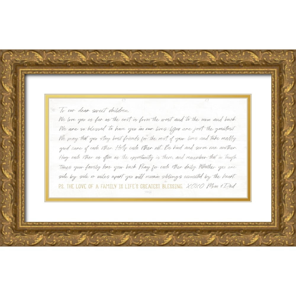 Rae, Marla 32x18 Gold Ornate Wood Framed with Double Matting Museum Art ...