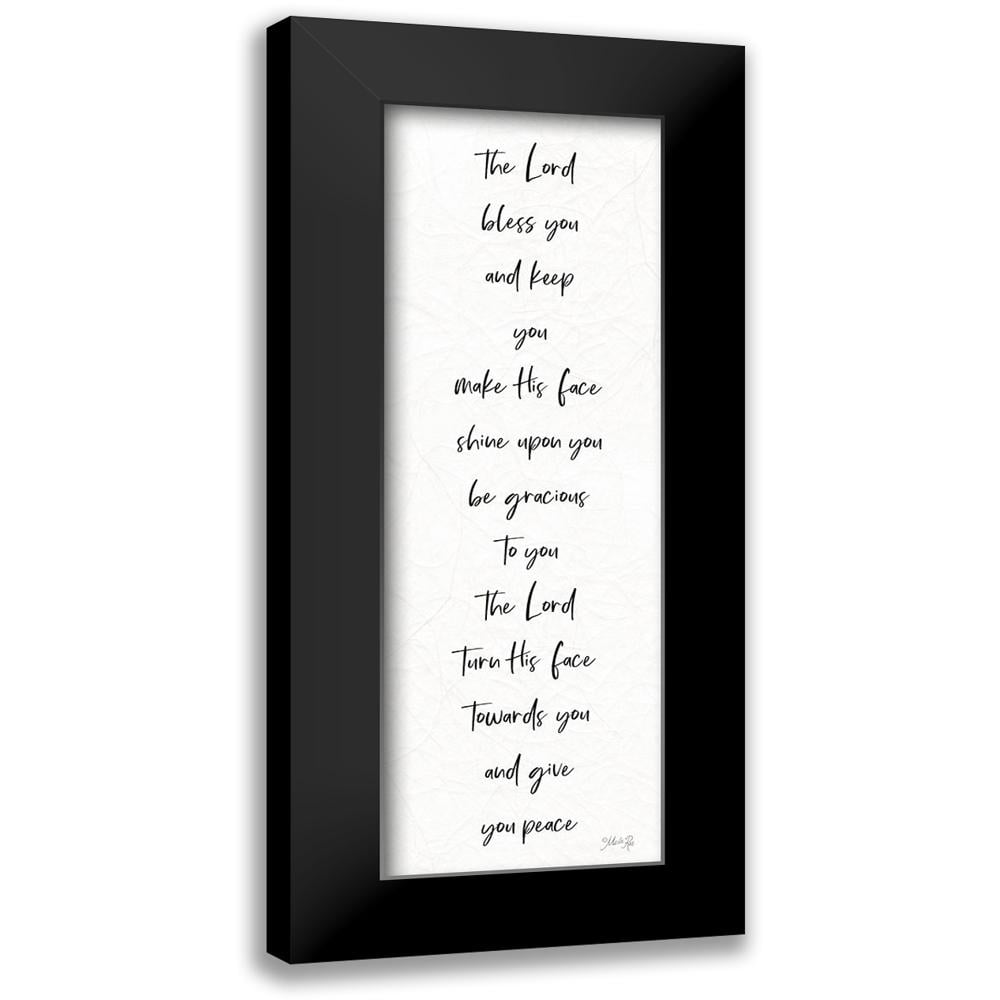 Rae, Marla 7x14 Black Modern Framed Museum Art Print Titled - The Lord Bless You - Walmart.com
