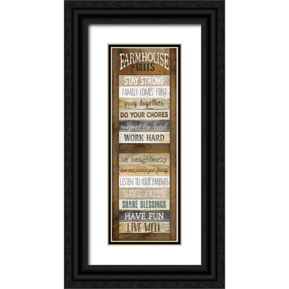 Rae, Marla 7x14 Black Ornate Wood Framed with Double Matting Museum Art ...