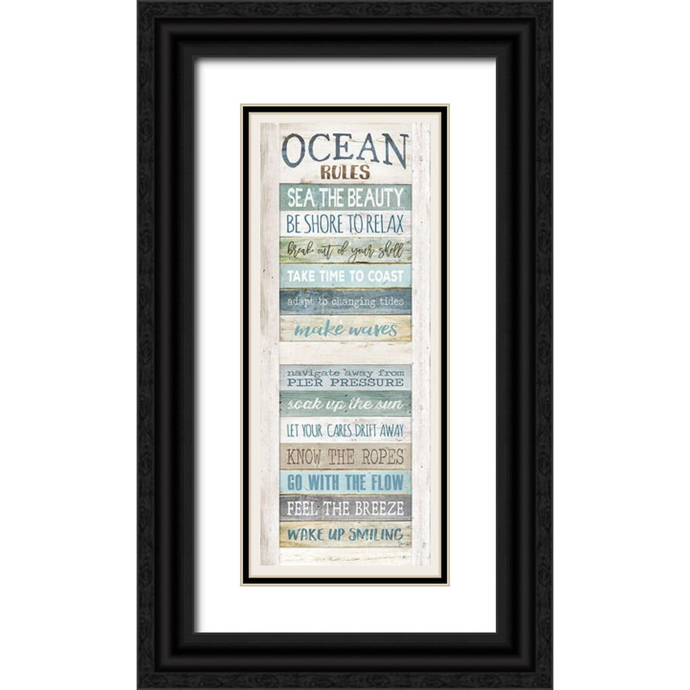 Rae, Marla 8x14 Black Ornate Wood Framed with Double Matting Museum Art ...