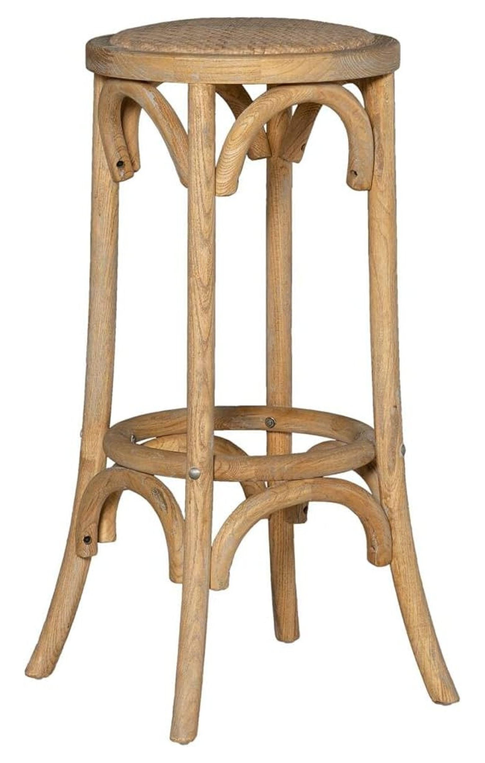 Rae Rattan Seat Backless Bar Stool - Color:Brown Brown - Walmart.com