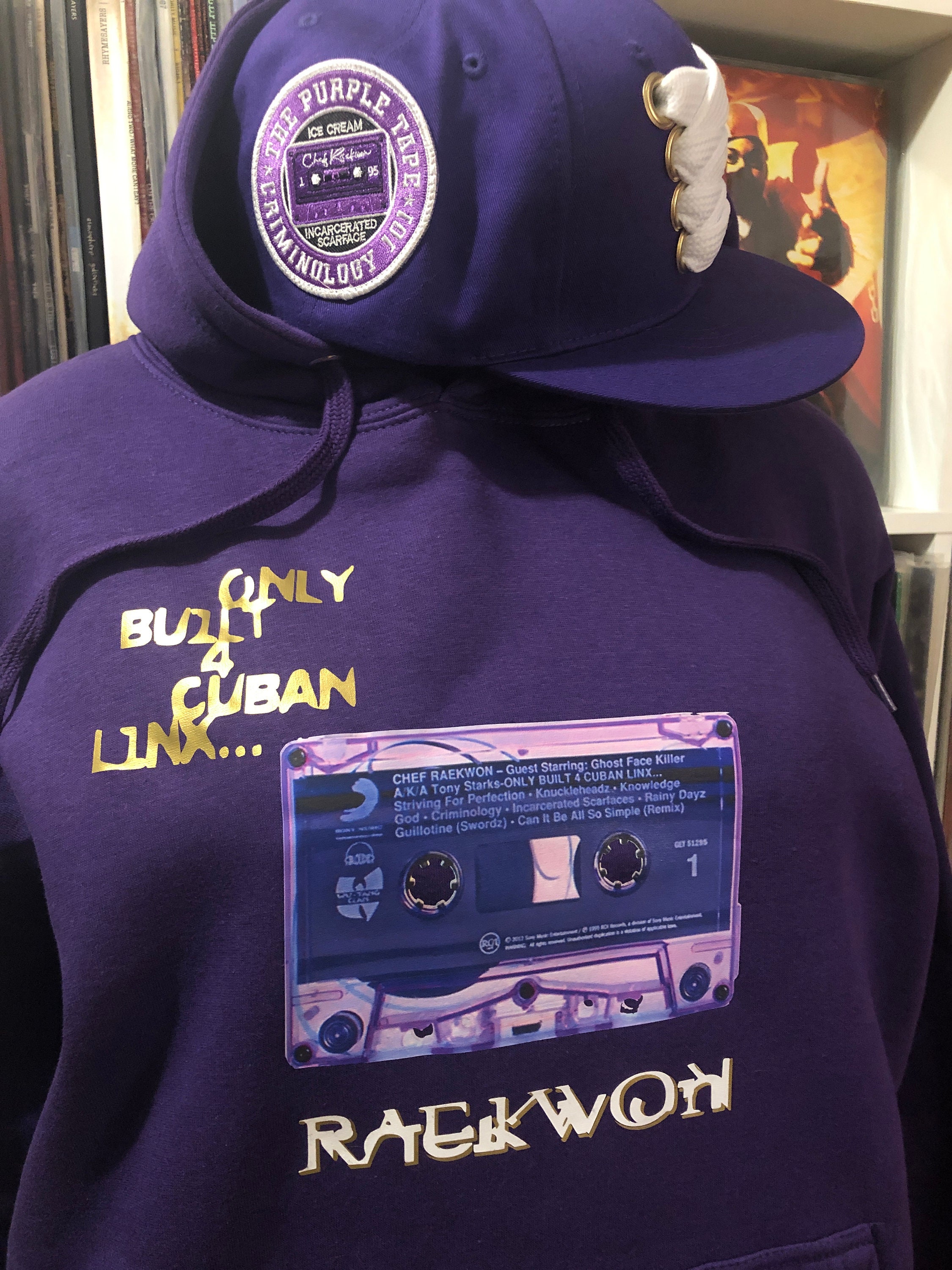 Raekwon Purple Tape OB4CL hoodie with album graphics. 90s hip-hop, Wu ...