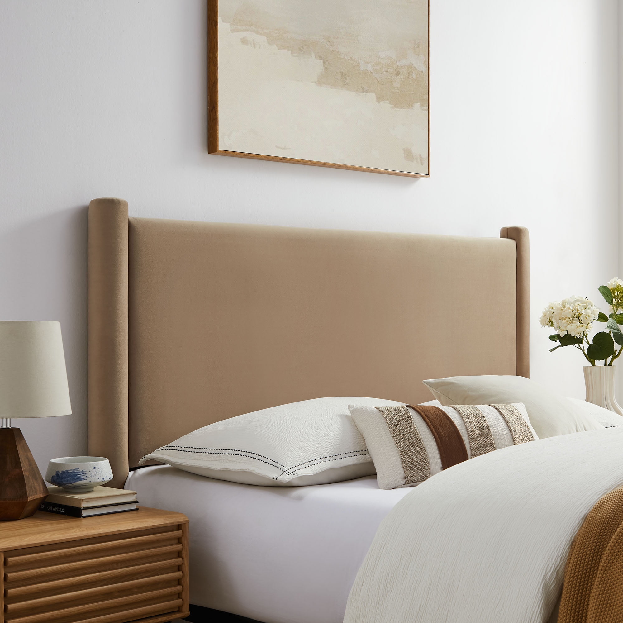 Rael King Headboard in Taupe - Walmart.com