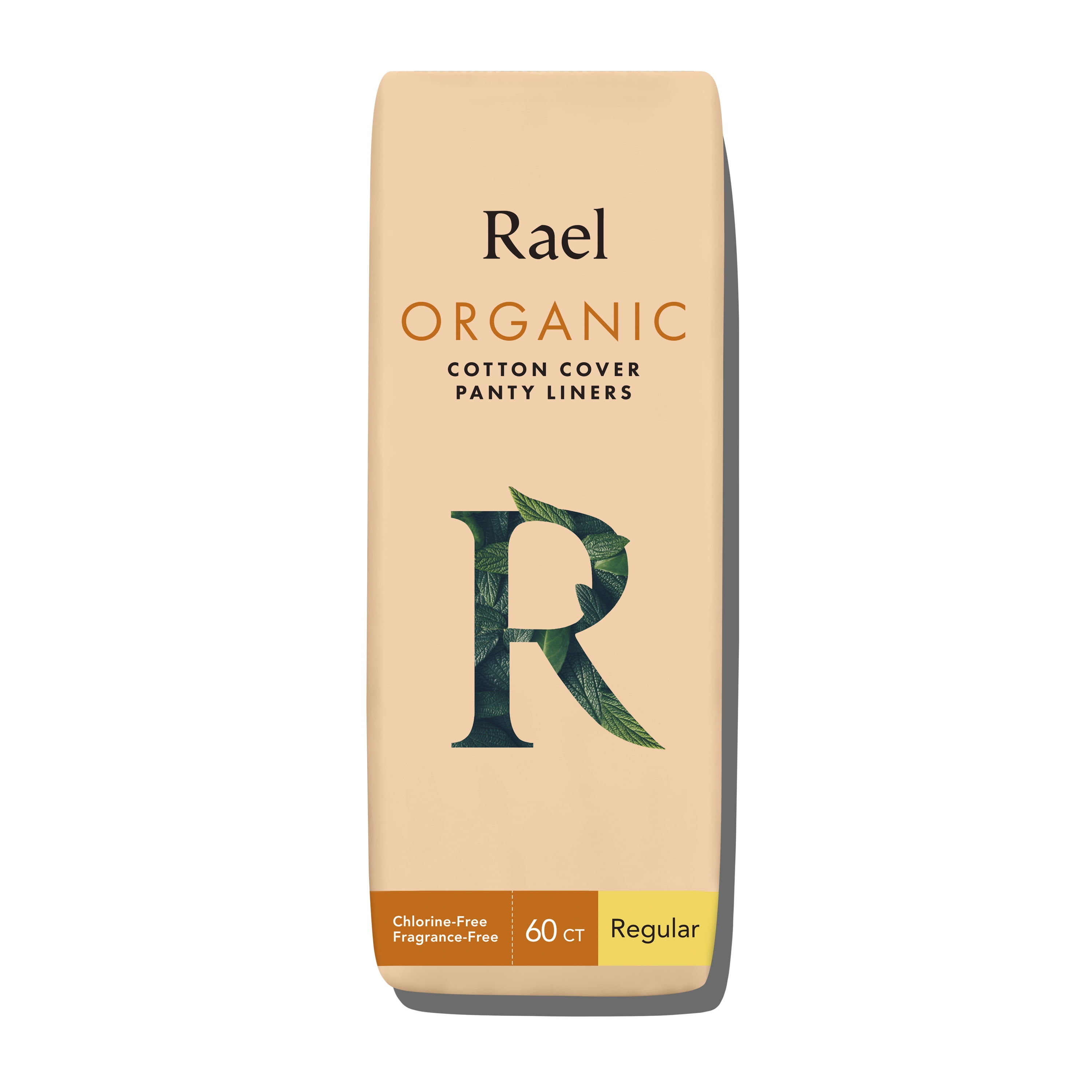 Rael Organic Cotton Cover Regular Panty Liners, 60 Count - Walmart.com
