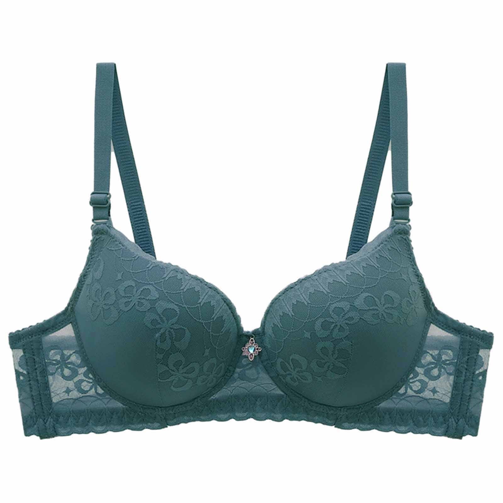 Raeneomay Push Up Bra For Women, Floral Lace Wireless Thin Cup ...
