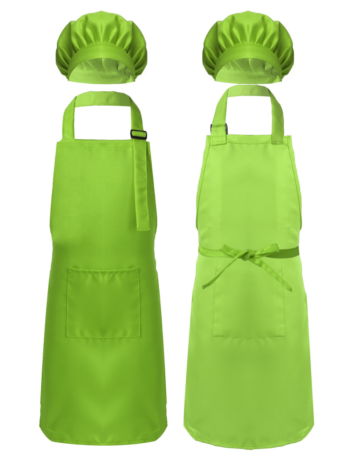 Raenseen Children Kids Apron and Chef Hat Set, Adjustable Cooking ...