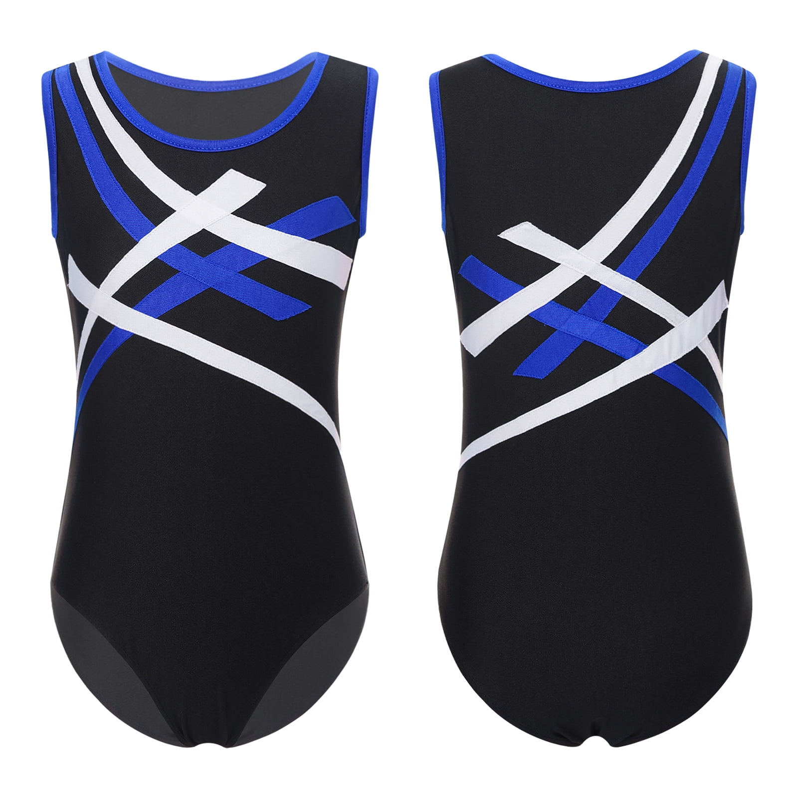 Raenseen Kids Sport Athletic Leotard Colorblock Bodysuit Girls Boys ...