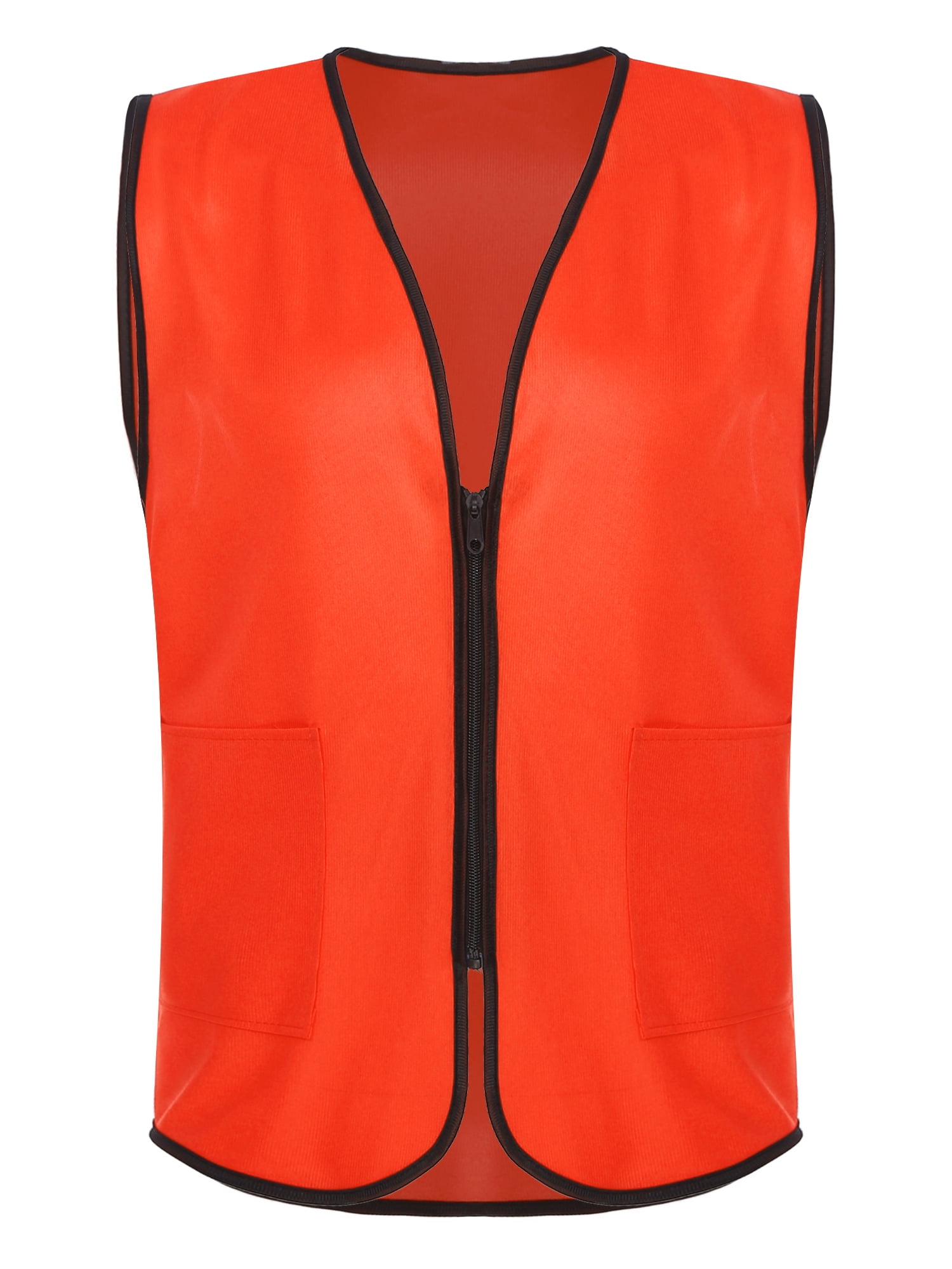 Raenseen Outdoor Work Safety Vest for Men Women Solid Color V Neck ...