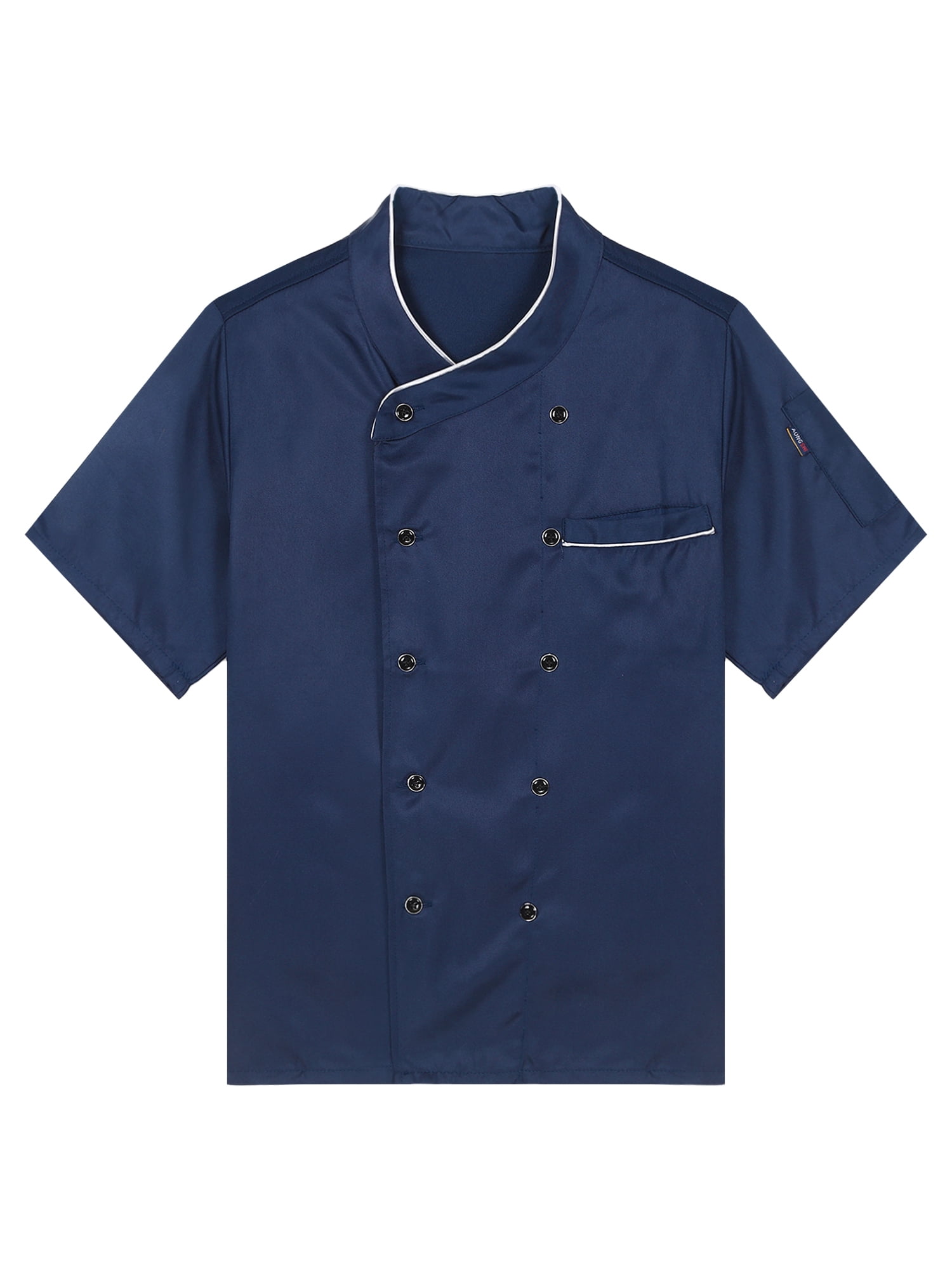 Raenseen Unisex Adult Breathable Chef Jacket Cooking Coats Canteen Work ...