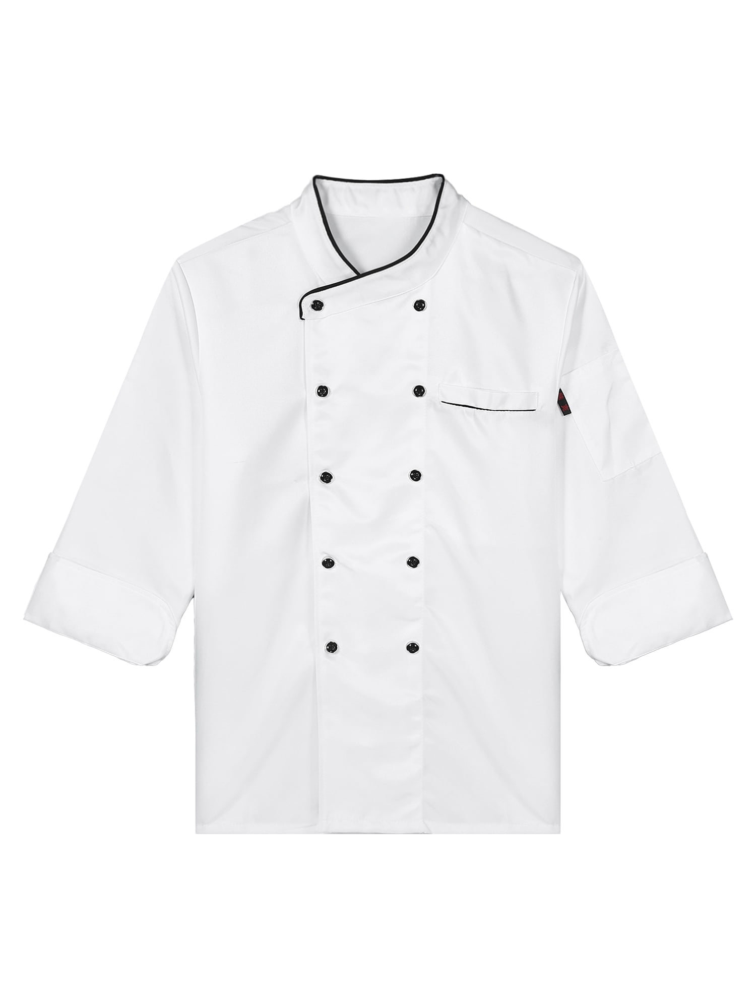 Raenseen Unisex Adult Breathable Chef Jacket Cooking Coats Canteen Work ...