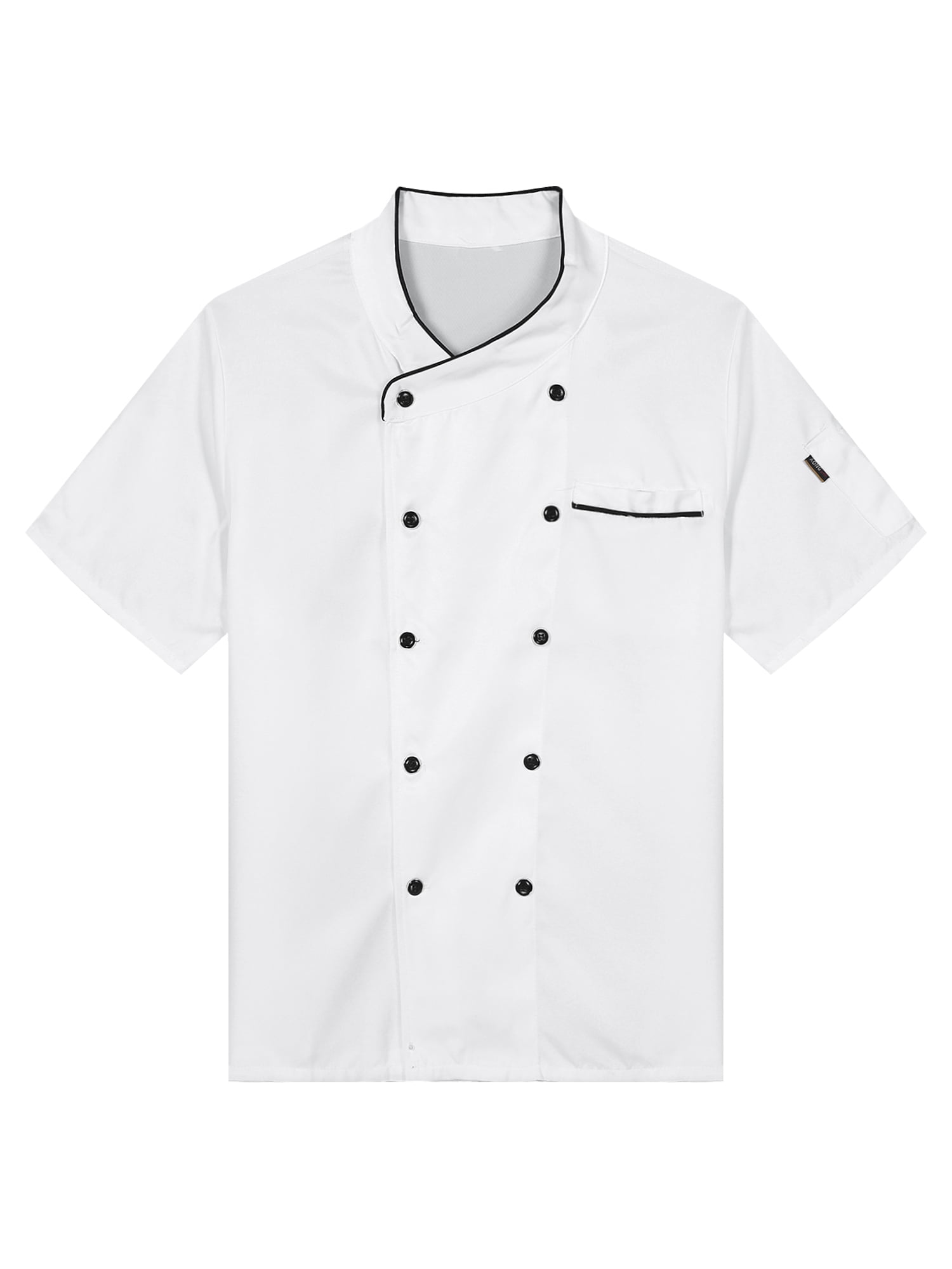 Raenseen Unisex Adult Breathable Chef Jacket Cooking Coats Canteen Work ...