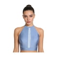 Raenseen Women Lyrical Dance Tops Glittery Rhinestone Sleeveless Crop ...
