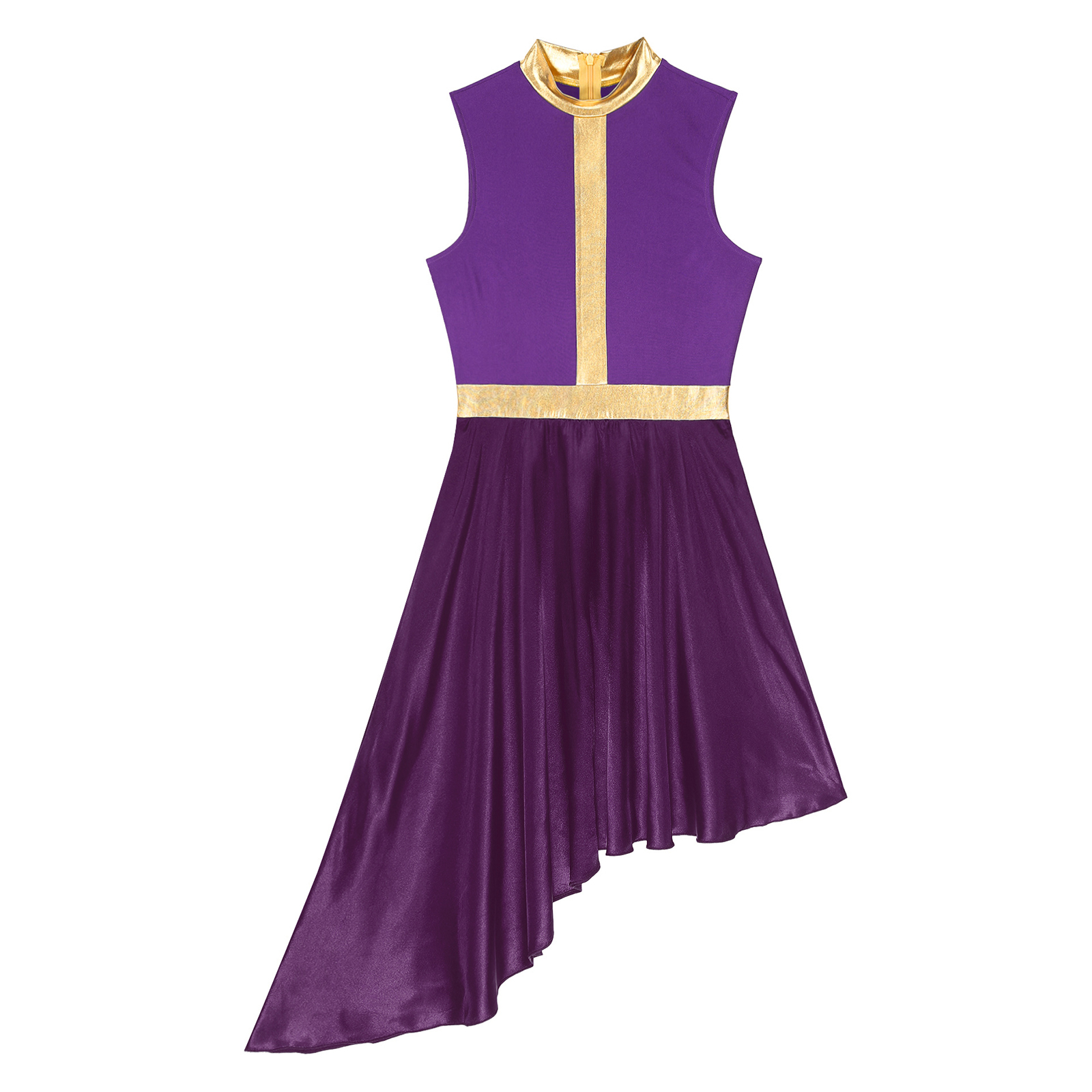 Raenseen Women Praise Dance Dresses Liturgical Worship Metallic Shiny ...
