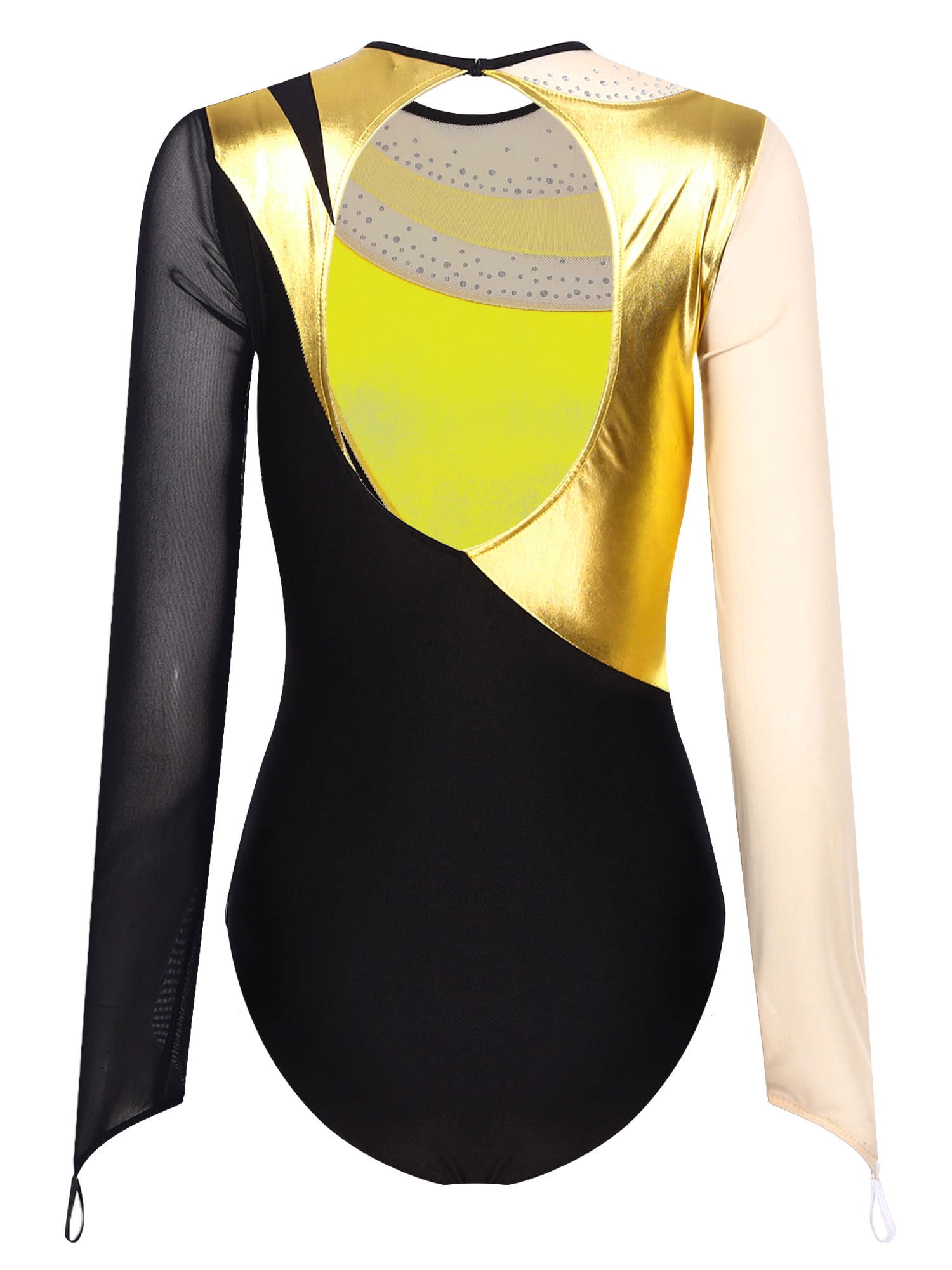 Raenseen Women's Metallic Glittery Modern Contemporary Dance Costume ...