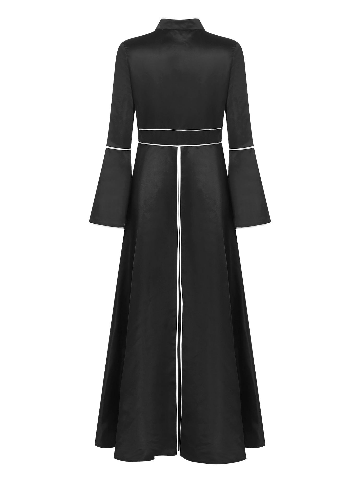 Raenseen Womens Clergy Robe Dress Flared Sleeves Church Robe Roman ...