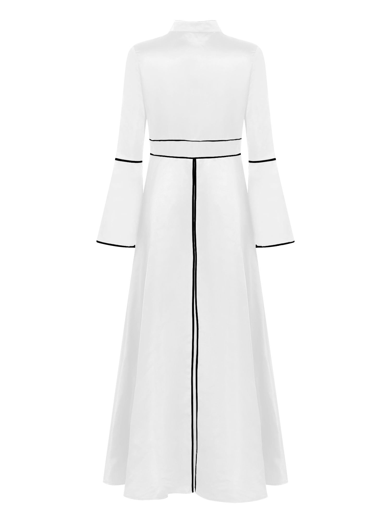 Raenseen Womens Clergy Robe Dress Flared Sleeves Church Robe Roman ...