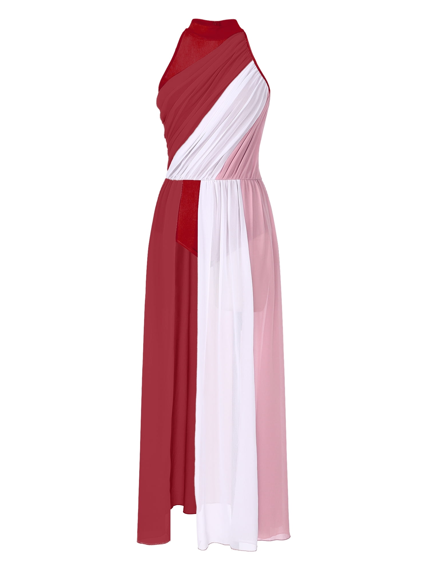 Raenseen Womens Modern Dance Costume Long Flowy Lyrical Dance Dress ...