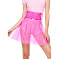 Raenseen Womens PVC Mini Skirt High Waist Pleated A-line Miniskirts Hot ...