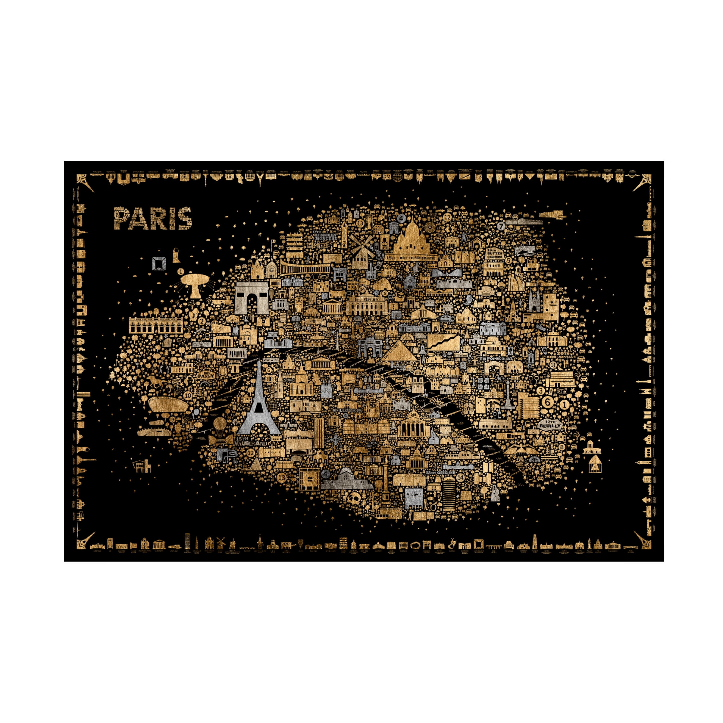 Rafael Esquer 'Glam Iconic Cities Paris' Canvas Art - Walmart.com