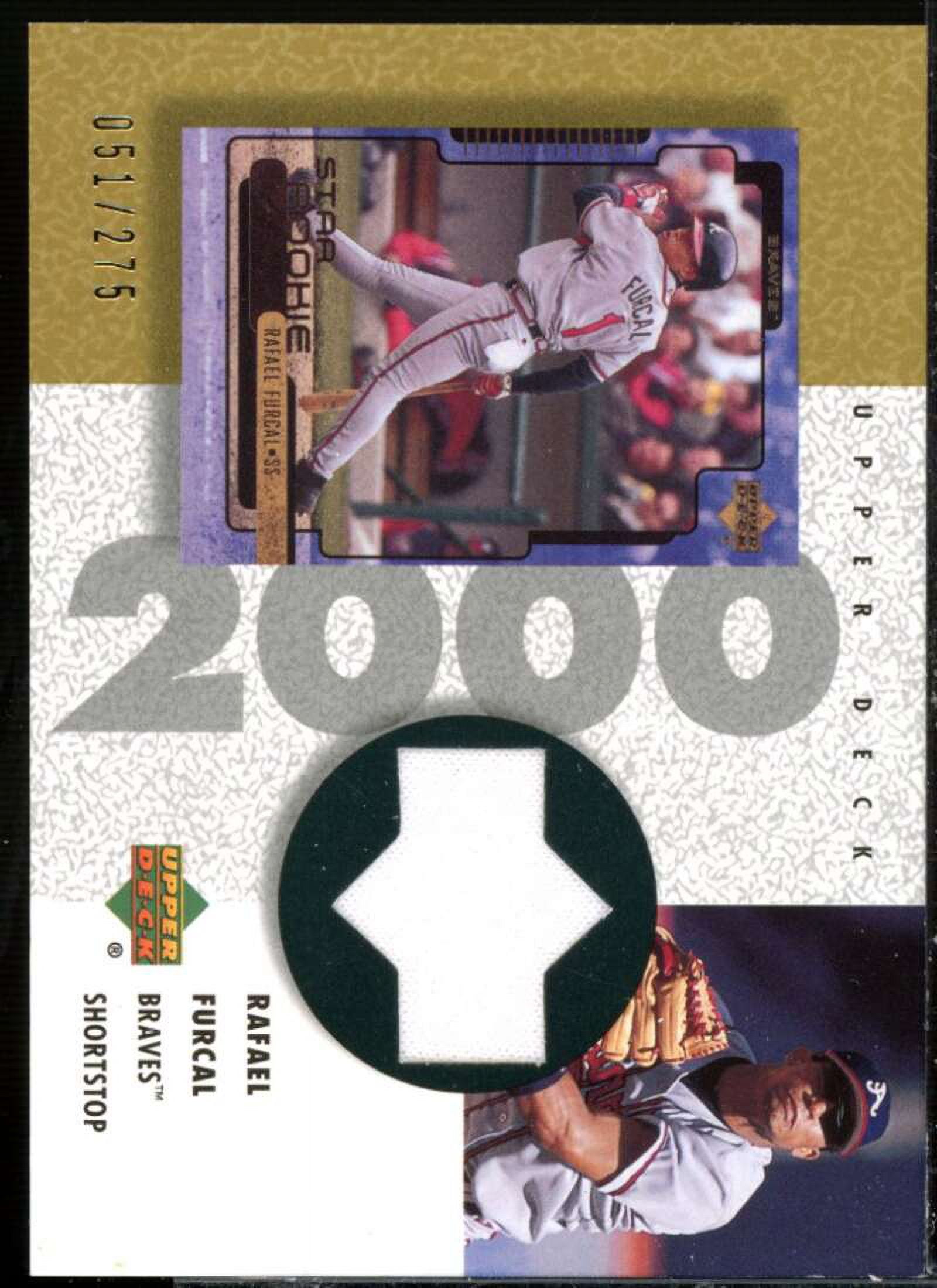 Rafael Furcal Card 2002 UD Authentics Reverse Negative Jerseys Gold # ...