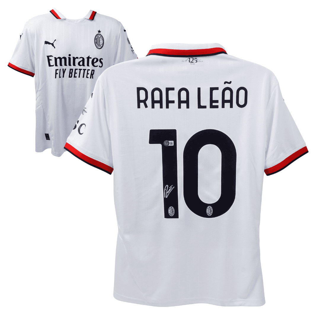 Rafael Leao Signed AC Milan Away Soccer Jersey #10 with Beckett COA ...