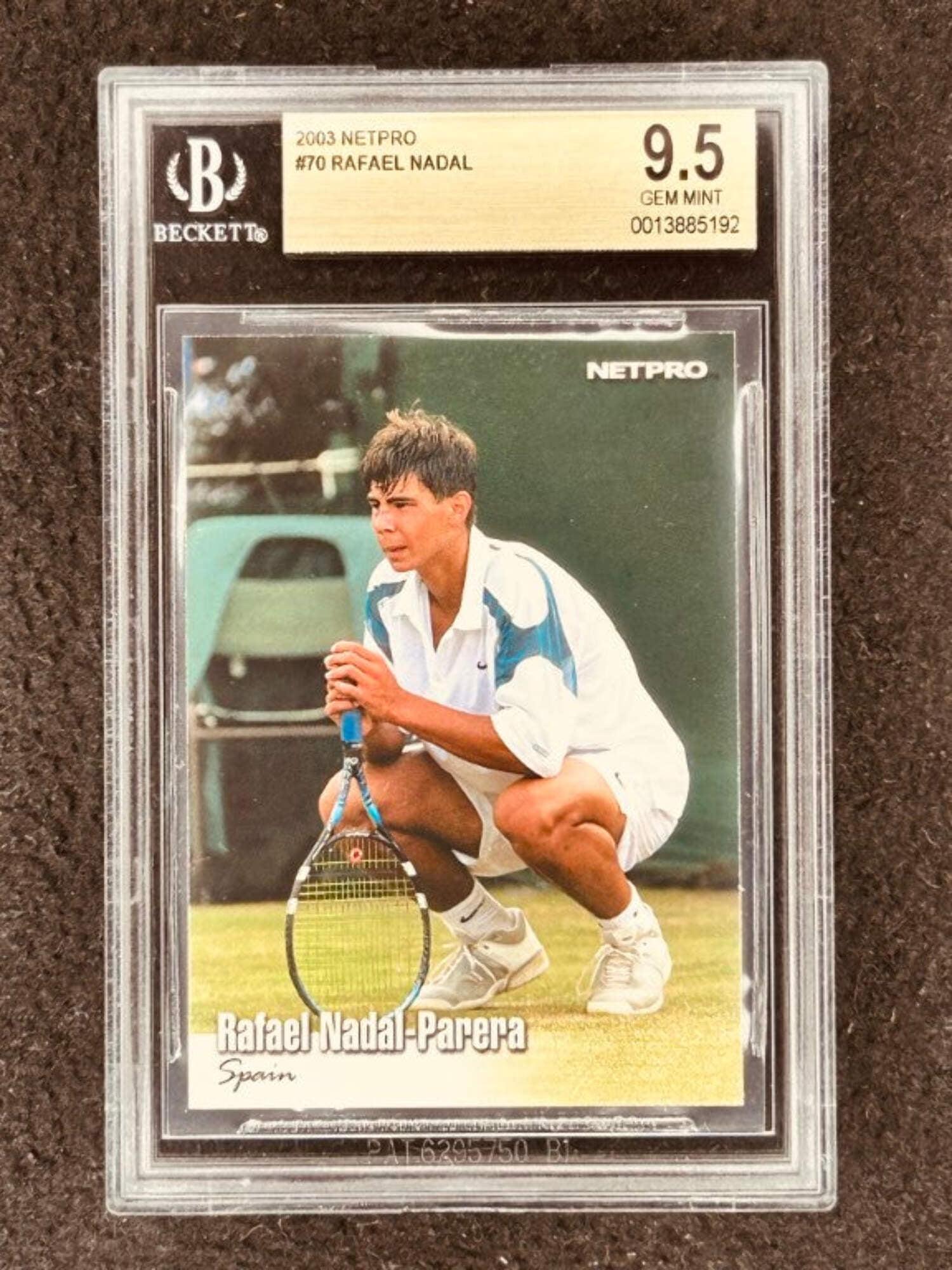 Rafael Nadal 2003 NetPro tennis Rookie Card #70 BGS graded 9.5 GEM MINT ...