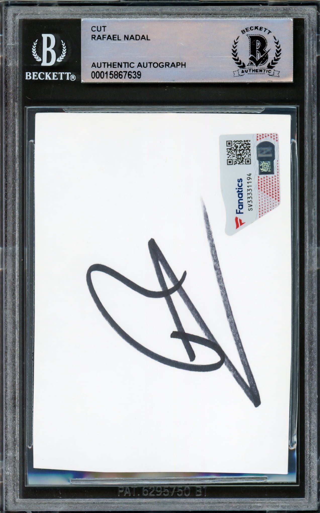 Rafael Nadal Autographed 2.5x3.5 Cut Signature Beckett BAS #15867639 ...