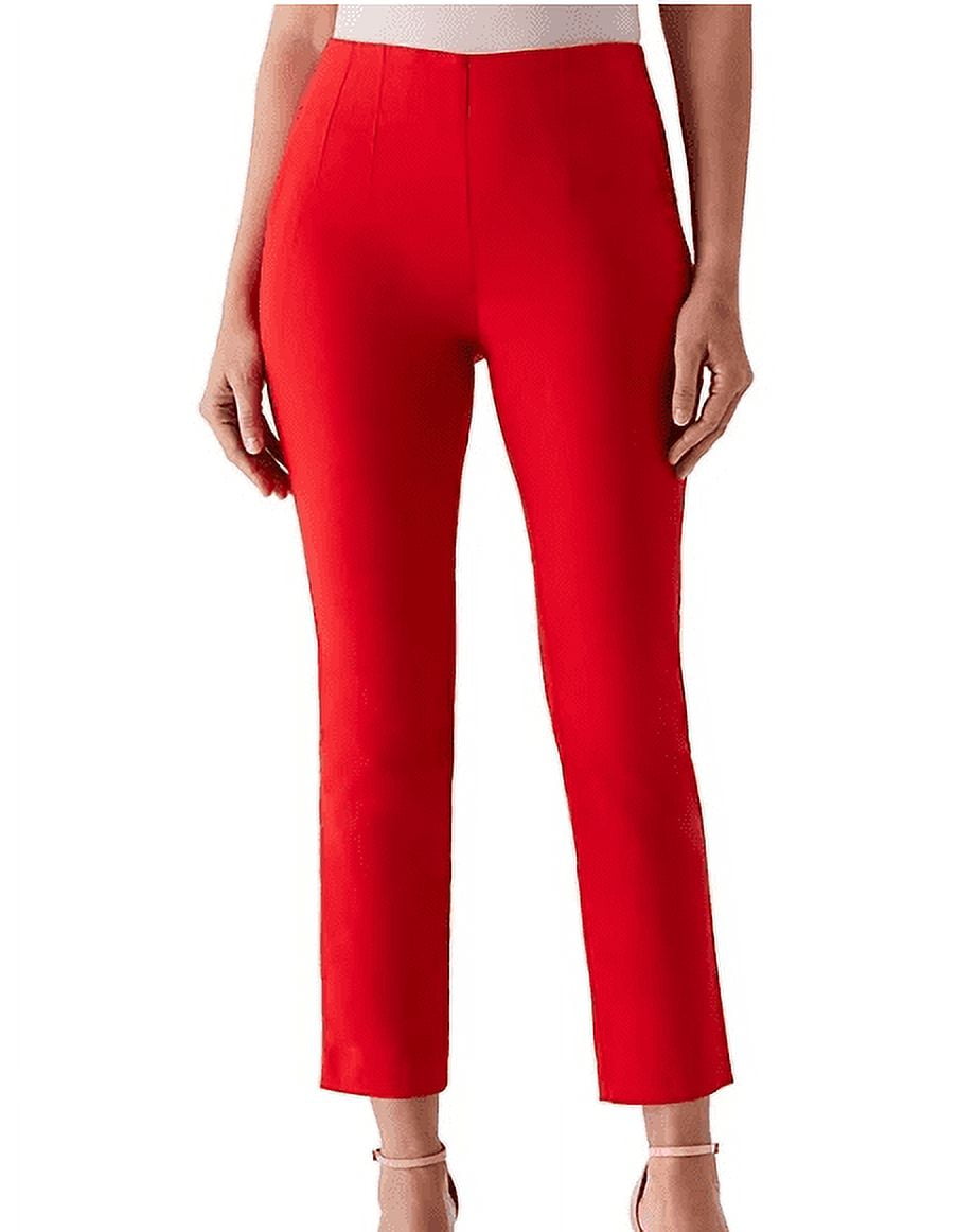 Rafaella Womens Work Business Stretchy Ankle Pant in True Red, Size 14 ...