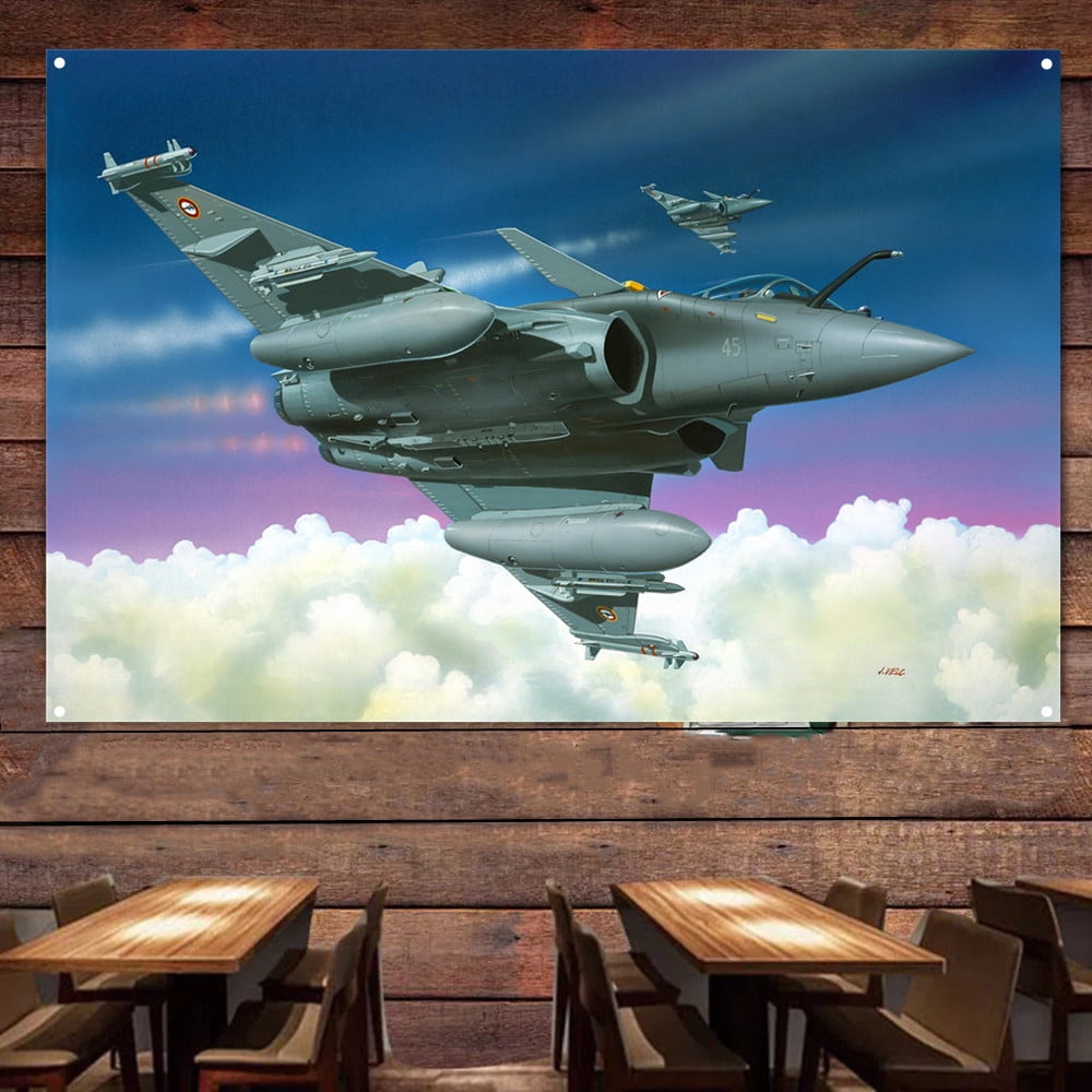 Rafale M Fighter Banner - Air Force Military Wall Art Poster For Room ...