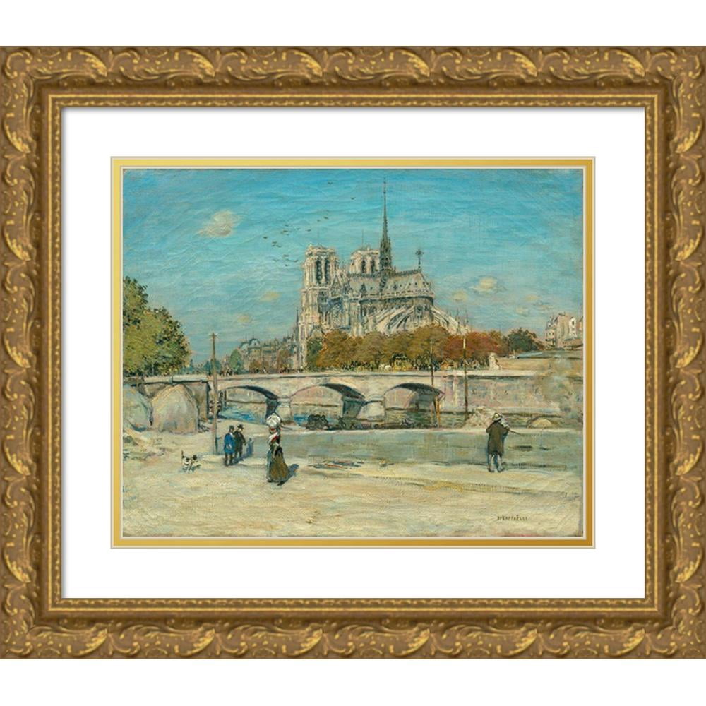 Raffaelli, Jean-Francois 18x15 Gold Ornate Wood Framed with Double ...