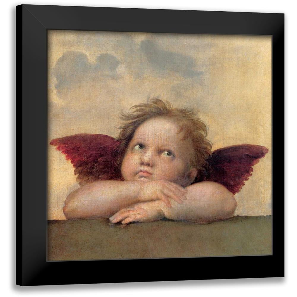 Raffaello 20x20 Black Modern Framed Museum Art Print Titled - Angelo II ...