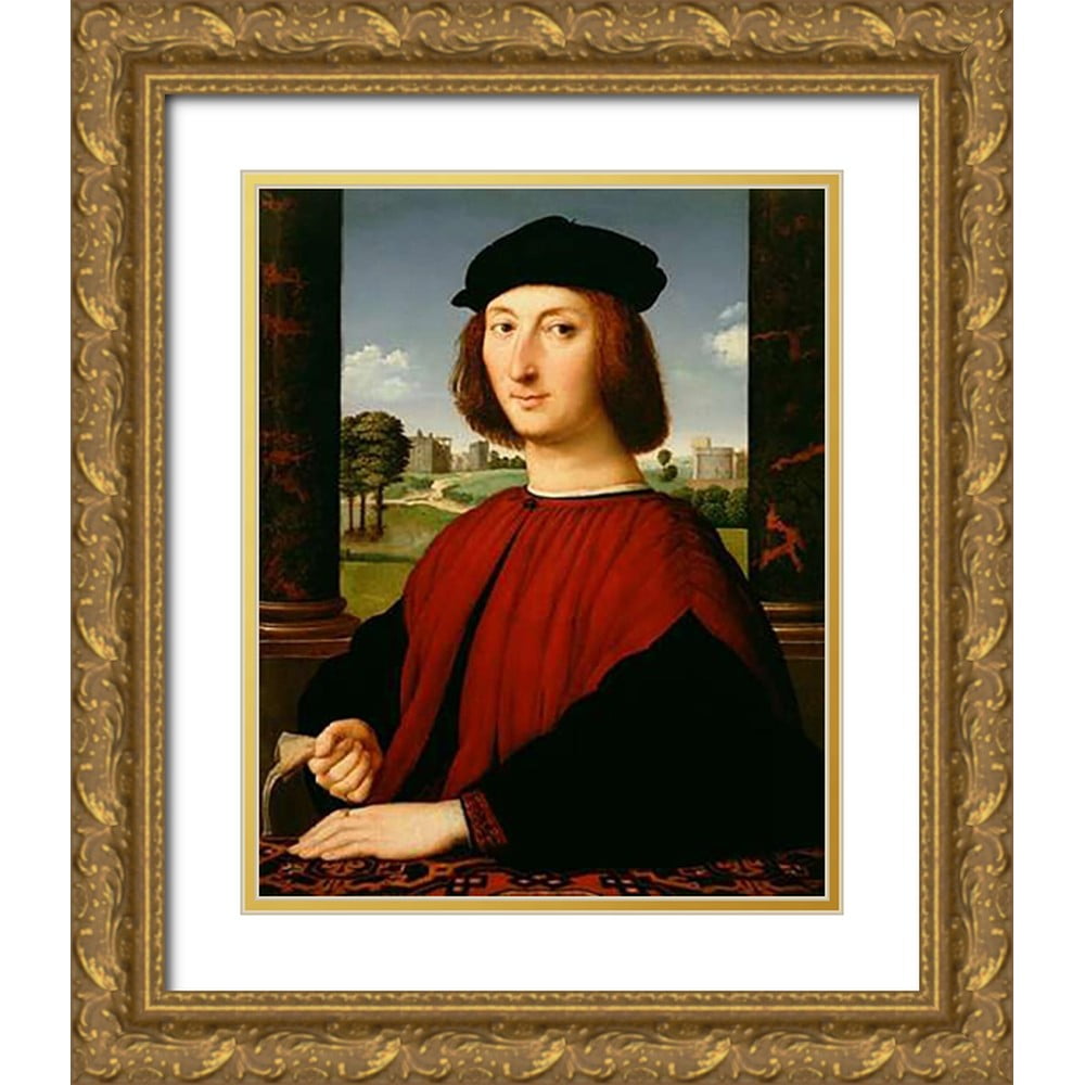 Raffaello Sanzio), Circle of 15x18 Gold Ornate Wood Framed with Double ...