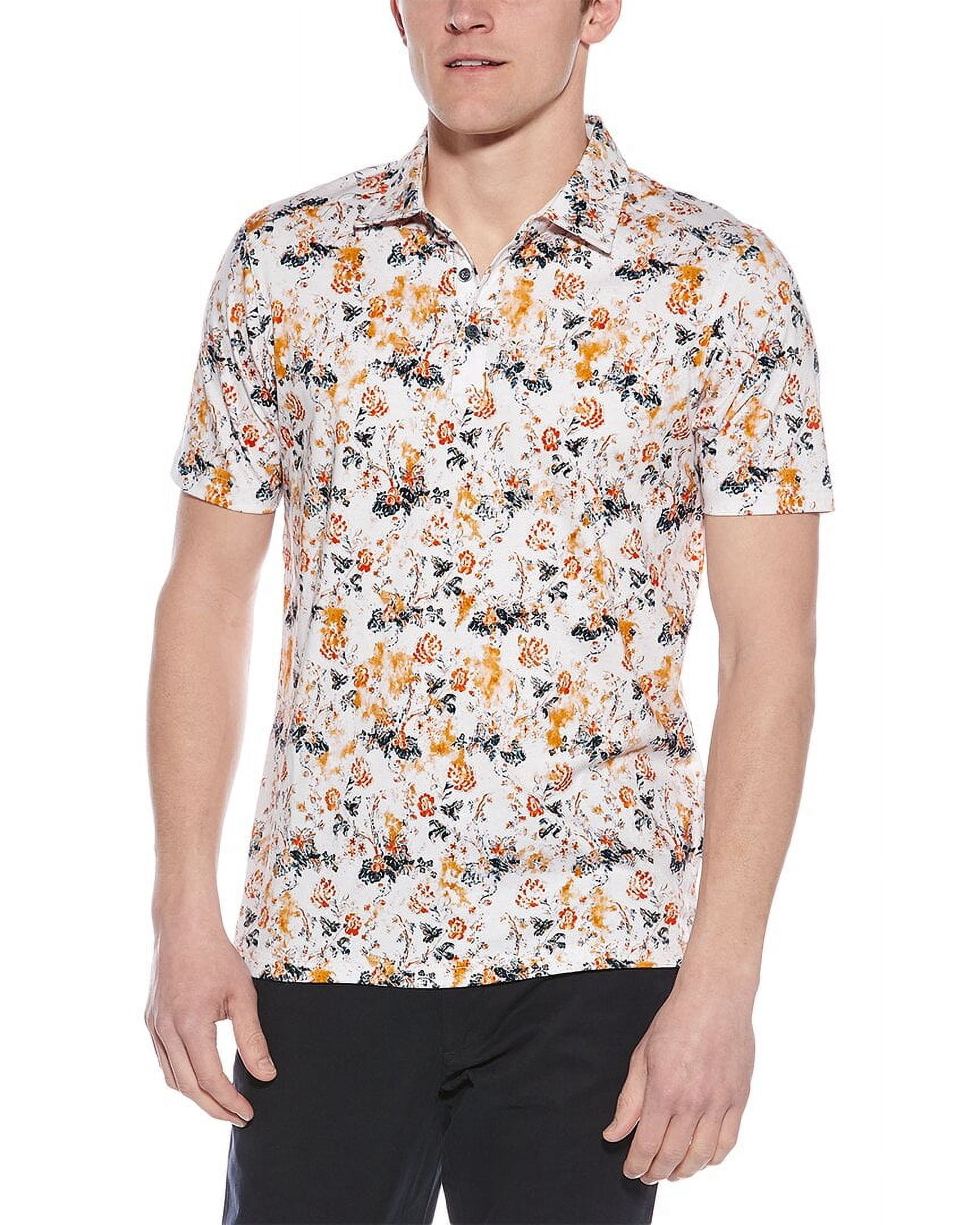 Raffi mens Floral Print Polo Shirt, m, White - Walmart.com