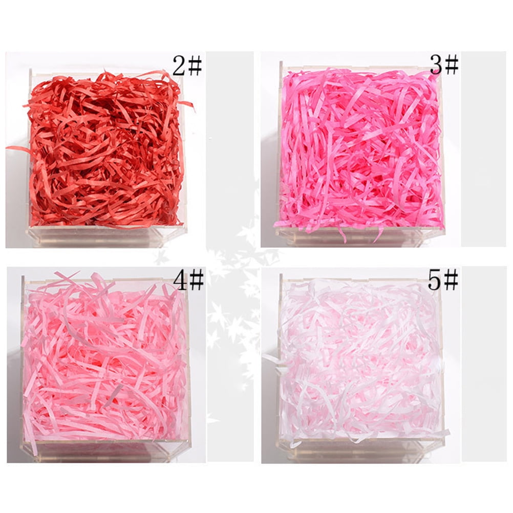 Raffia Filament Durable Gift Wrapping Paper Bag Pink Crinkle Paper ...