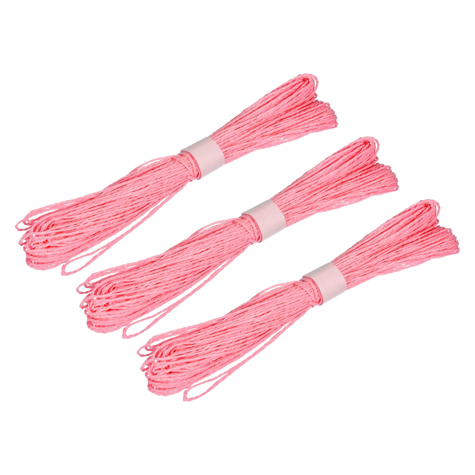 Raffia Stripes Paper Rope Dark Pink, 31Yards Twisted Paper Craft String ...