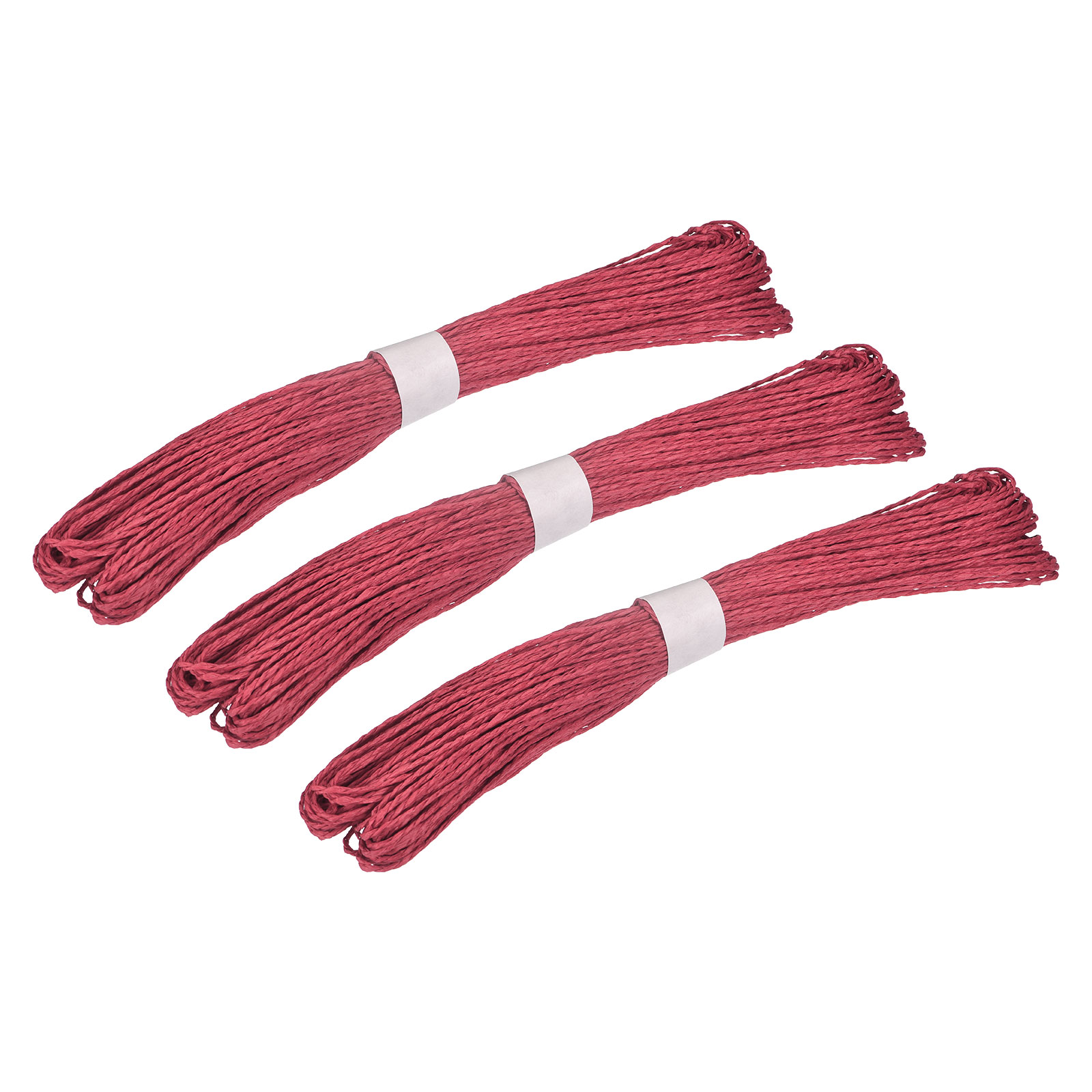 Raffia Stripes Paper Rope Dark Red, 31Yards Twisted Paper Craft String ...