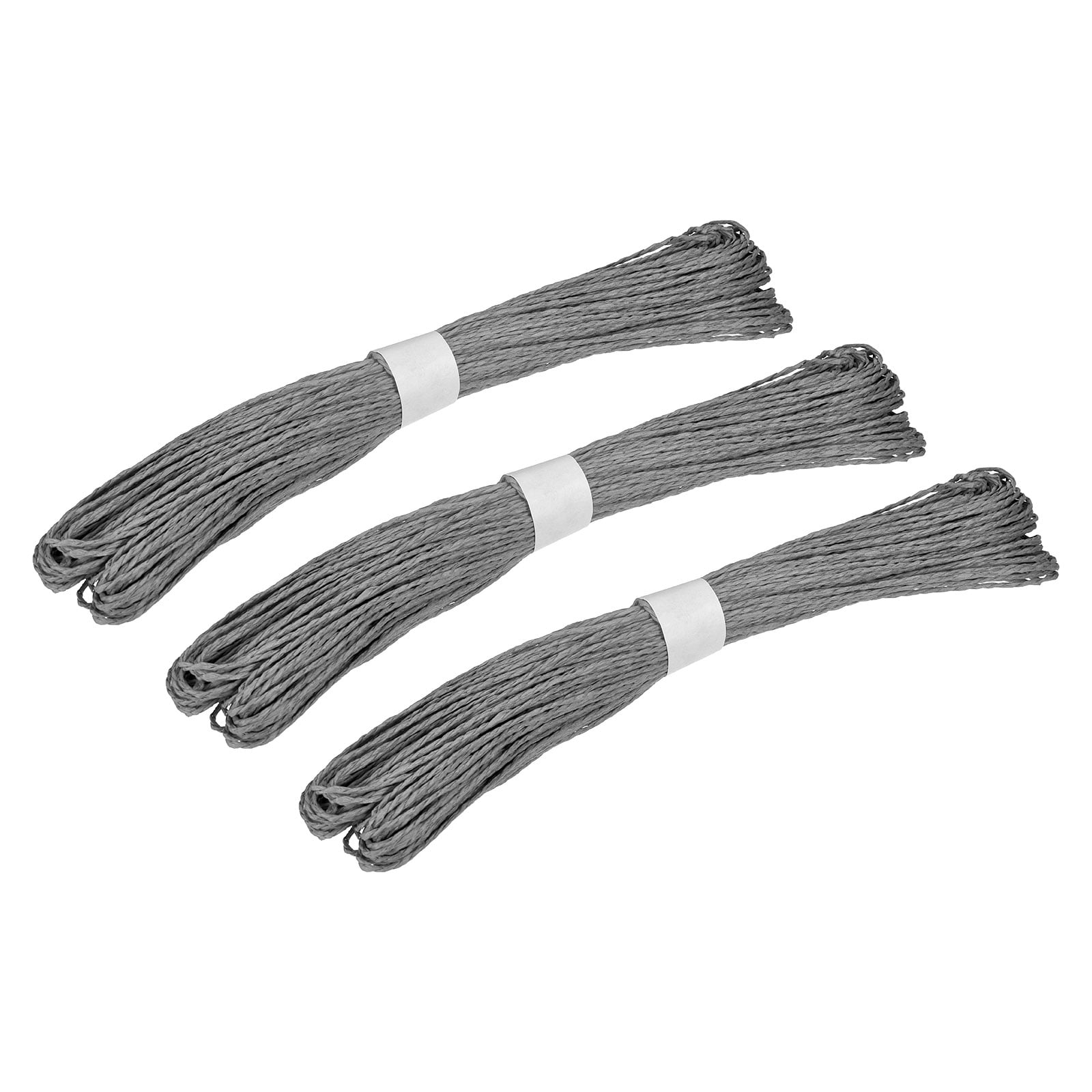 Raffia Stripes Paper Rope Gray, 31Yards Twisted Paper Craft String/Cord ...