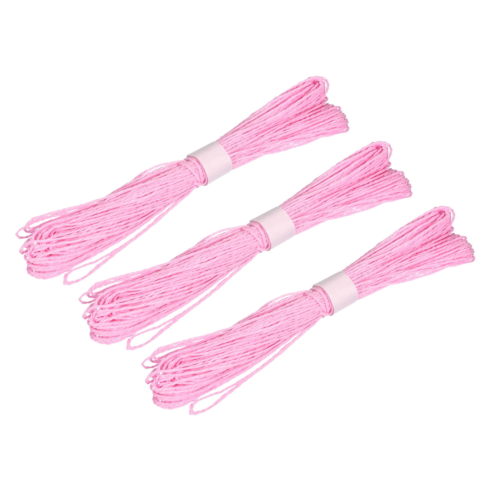 Raffia Stripes Paper Rope Light Pink, 31Yards Twisted Paper Craft ...