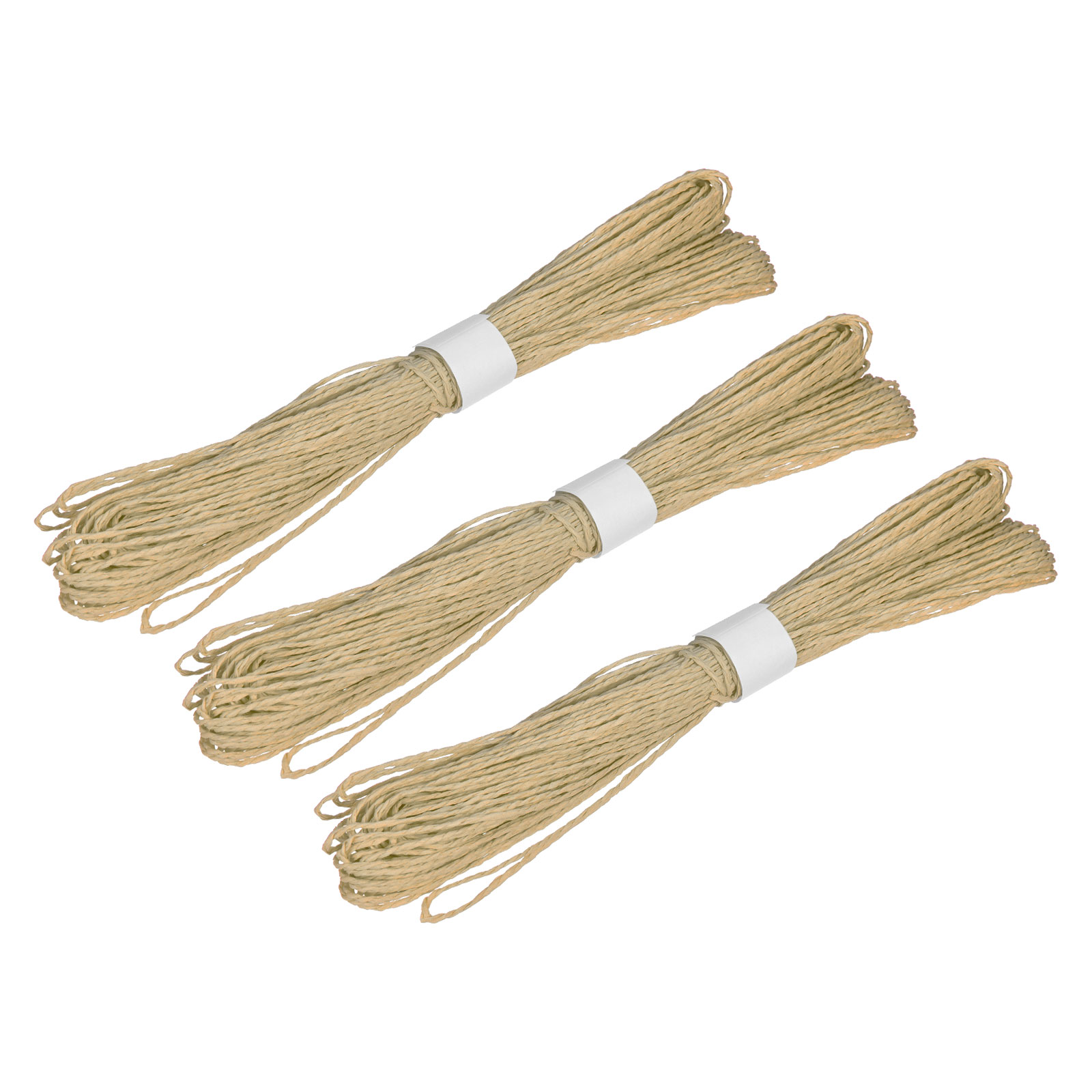 Raffia Stripes Paper Rope Natural Yellow, 31Yards Twisted Paper Craft ...