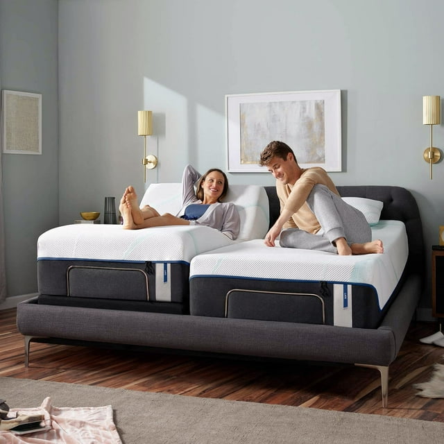 Raffle Pinker Adjustable Bed Frame Split King Power Bed Base Frame with ...