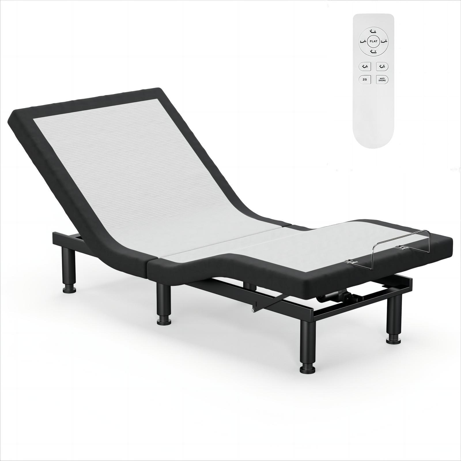 Raffle Pinker Twin Size Adjustable Bed Frame with Power Base, Incline ...