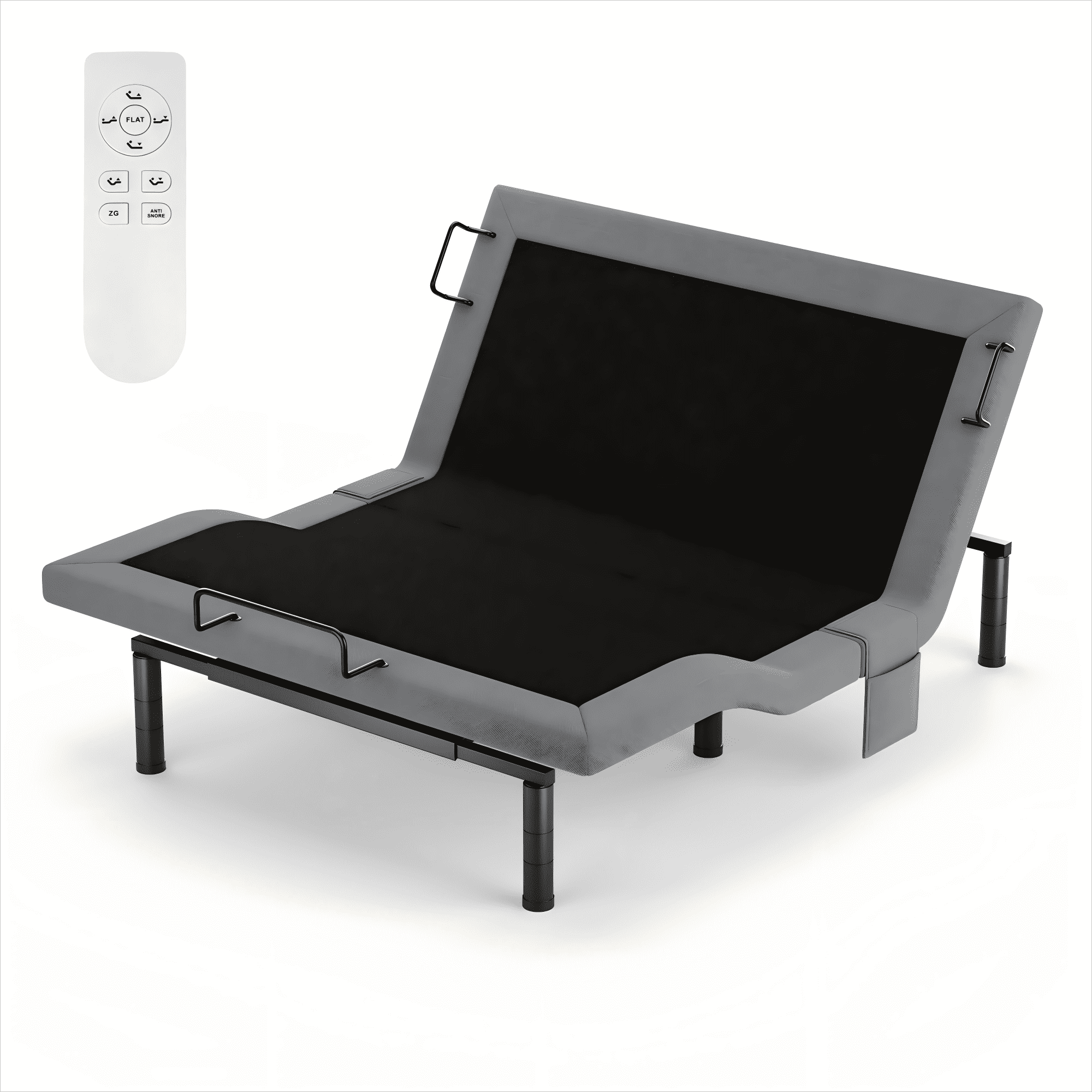 Raffle Pinker Adjustable Queen Bed Frame Electric Power Metal Bed Base ...