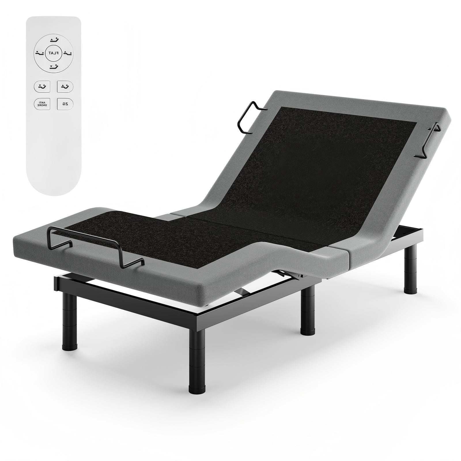 Raffle Pinker Electric Adjustable Bed Frame Twin XL,Metal Bed Base ...