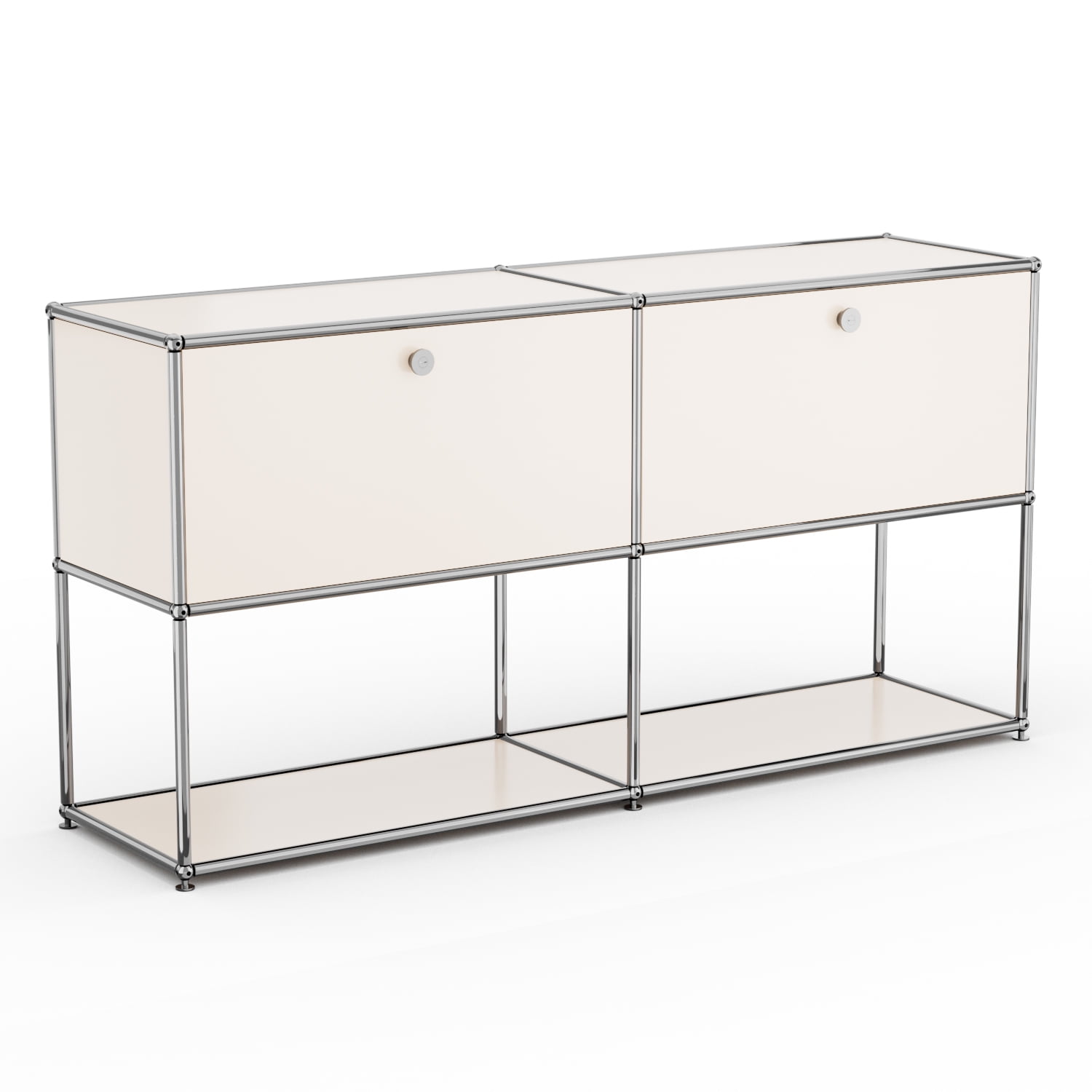 Raffle Pinker Freestanding Storage Cabinets 2-Layer Metal Cabinets with ...