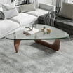 "Cottinch Elegant 50"" Long Transparent Triangle Glass Coffee Table ...