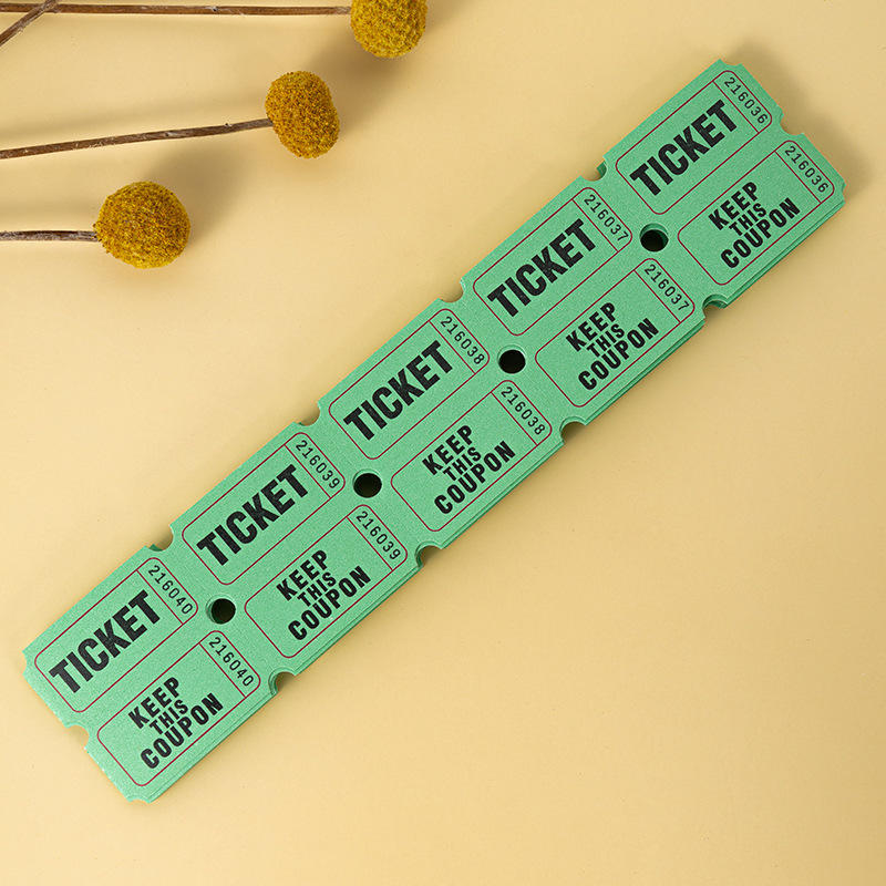 Raffle Tickets 100 Flat Double Stub 50/50 Keep This Coupon Carnival ...